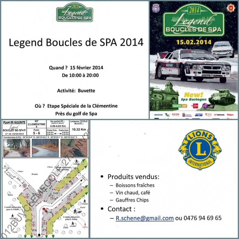 Verviers – Buvette Clémentine « Legend Boucles de Spa » – sa 15 fév ...